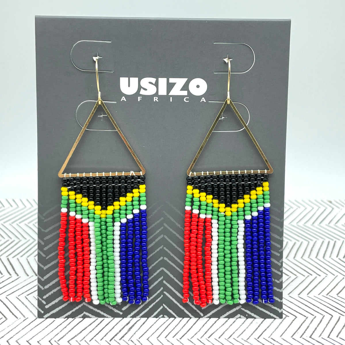 South African Flag Earrings – Usizo Africa